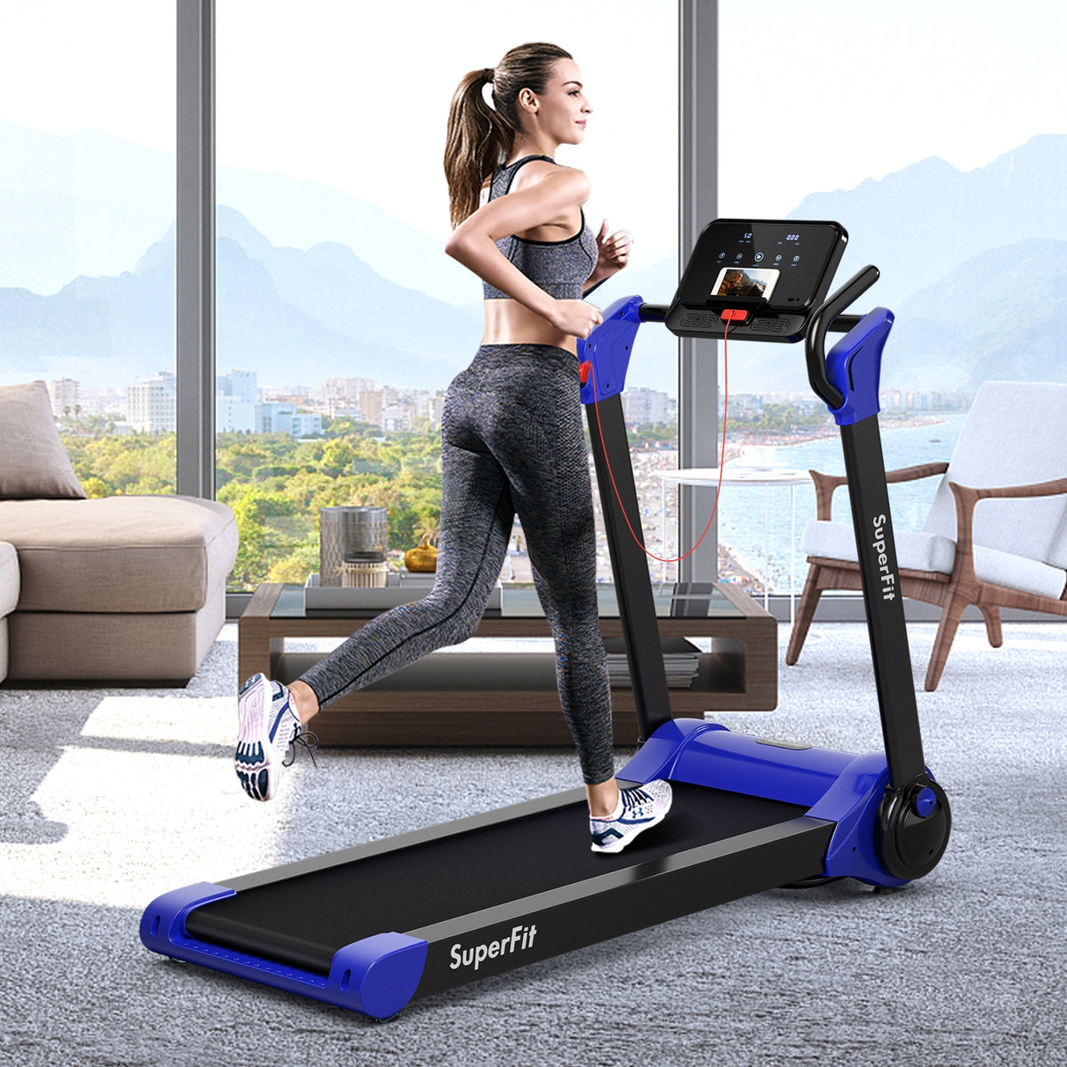 2.25 HP Electric Motorized Folding Running Treadmill Machine with LED – Level Up Desks
