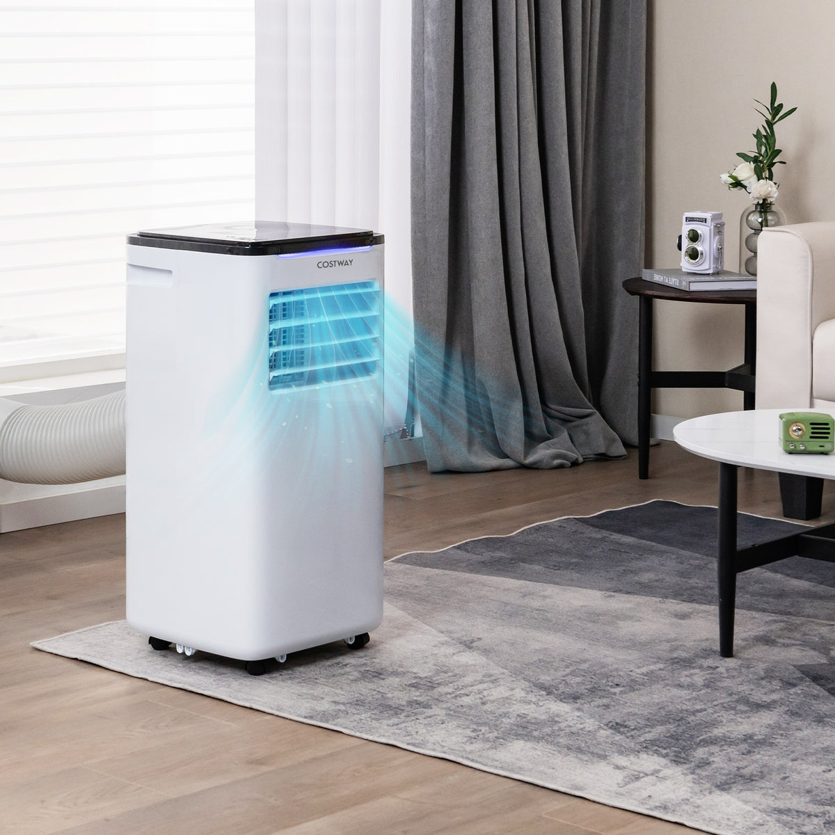 8000/10000 BTU 3-in-1 Portable Air Conditioner with Fan and Dehumidifi ...