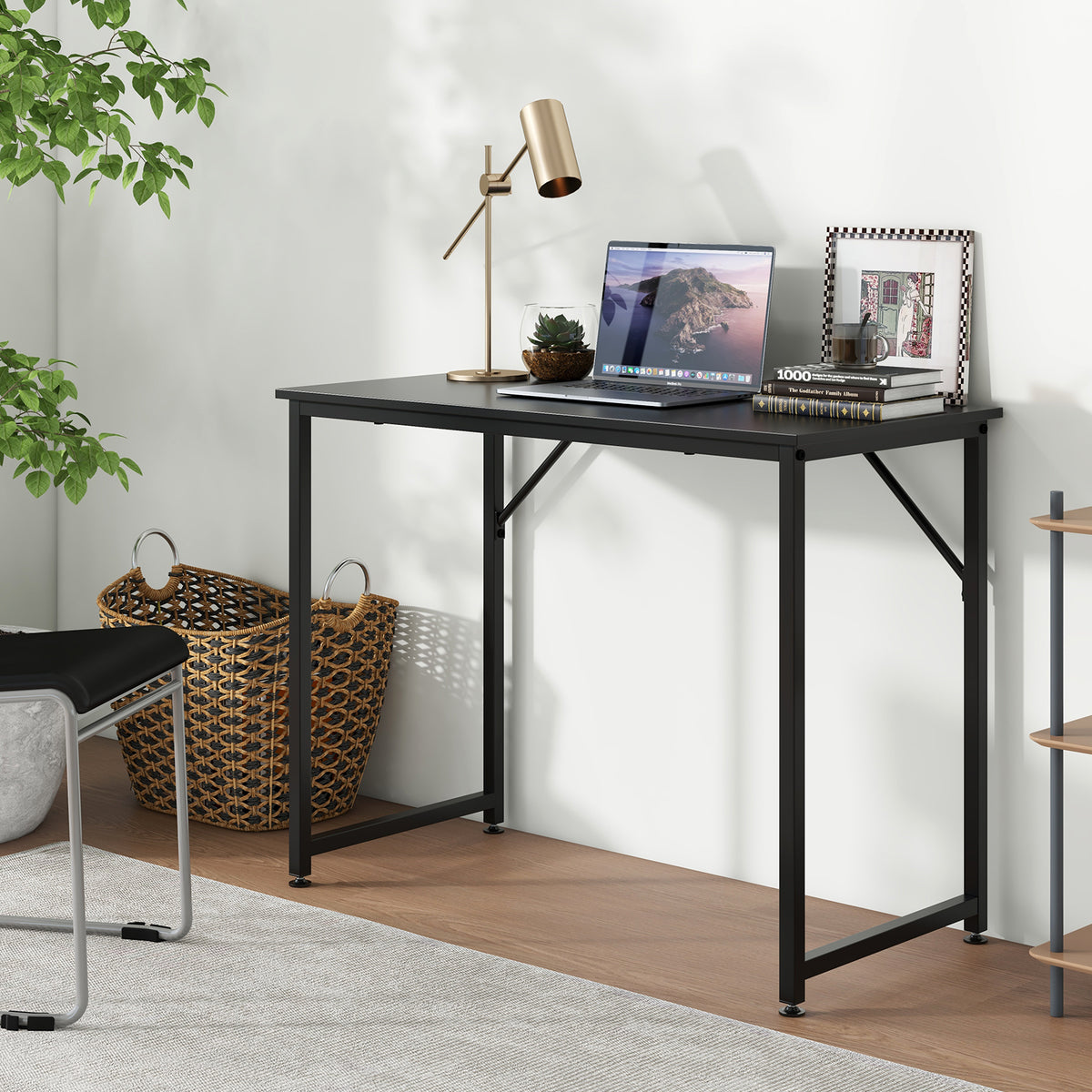 L Shaped Computer Desk and Writing Workstation for Home and Office-Bla ...