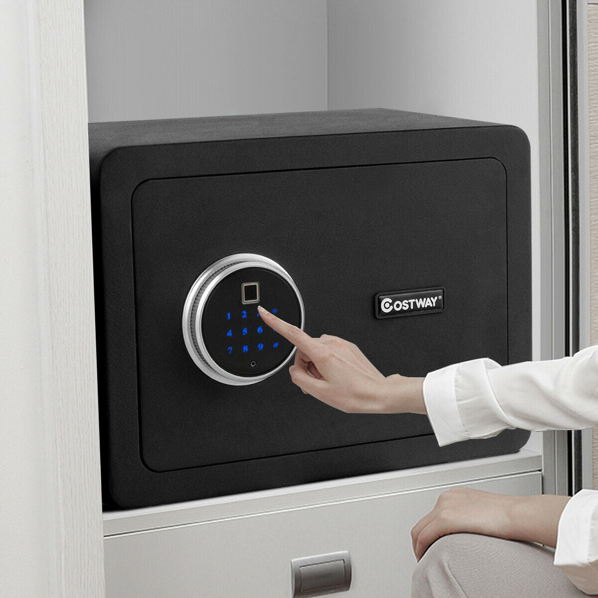 2-Layer Security Safe Deposit Box with Inner LED Light – Level Up Desks