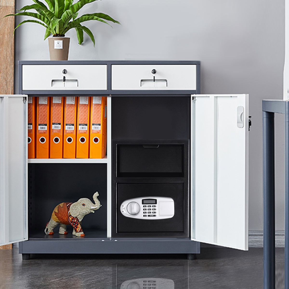 Digital Deposit Safe Box Depository with Front Drop for Jewelry and Ca ...