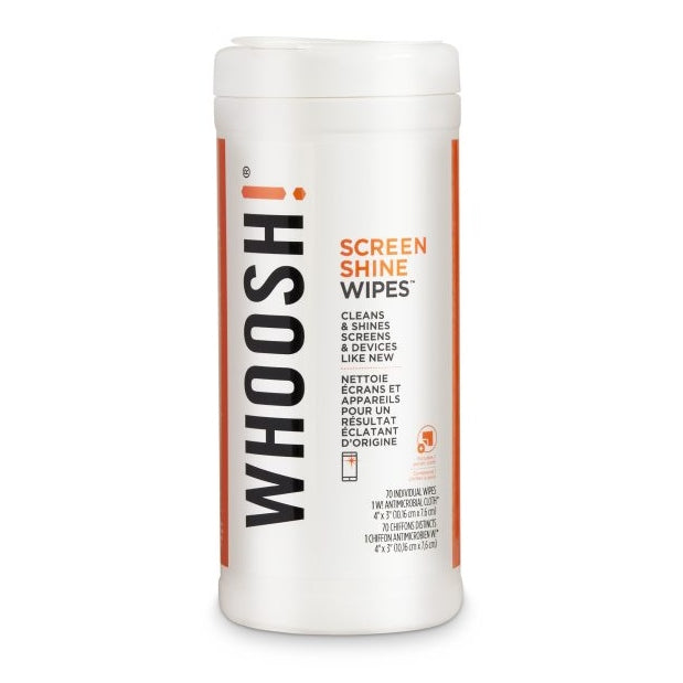 Whoosh! Screen Shine Wipes 70 Canister Non-Toxic Alcohol & Ammonia Fre ...