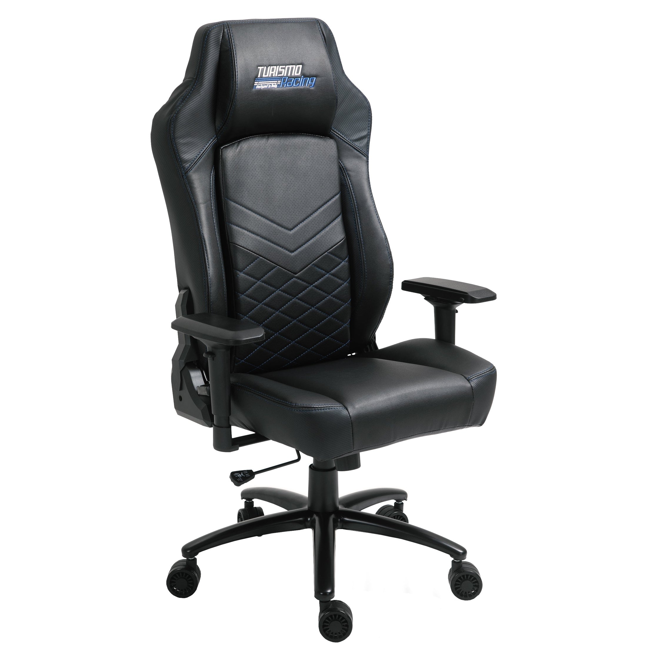 Evoluzione XL Black / Blue Gaming Chair by Turismo Racing – Level Up Desks
