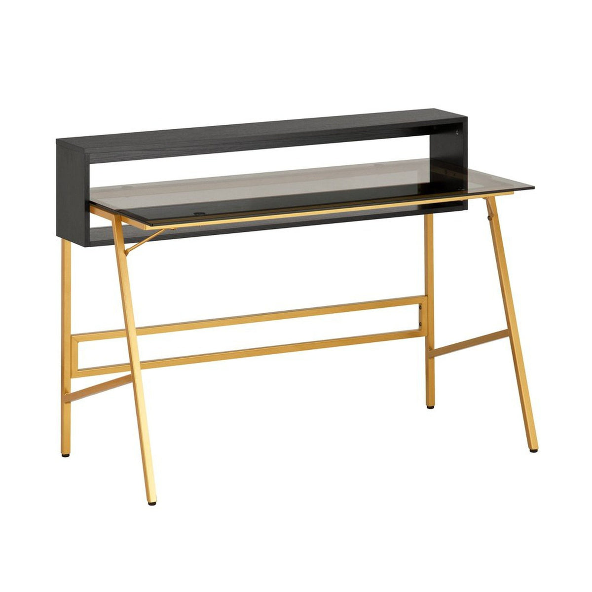 Techni Mobili Home Office Writing Desk with riser, Gold | Level Up Desks