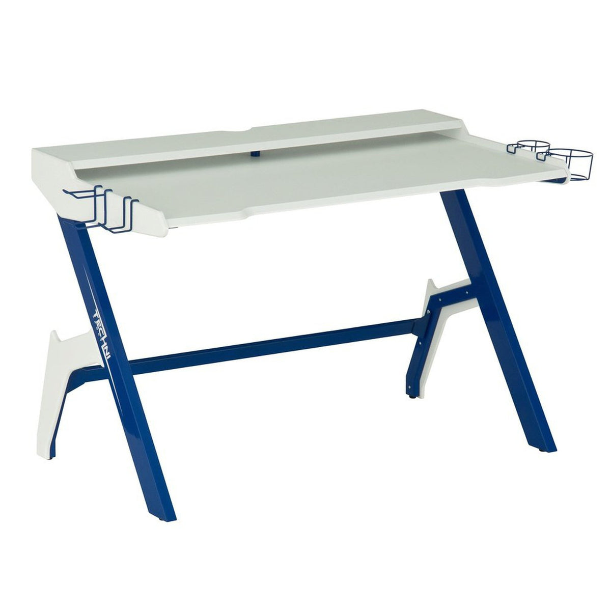Techni Sport Ergonomic Computer Gaming Desk Workstation with Cupholder ...
